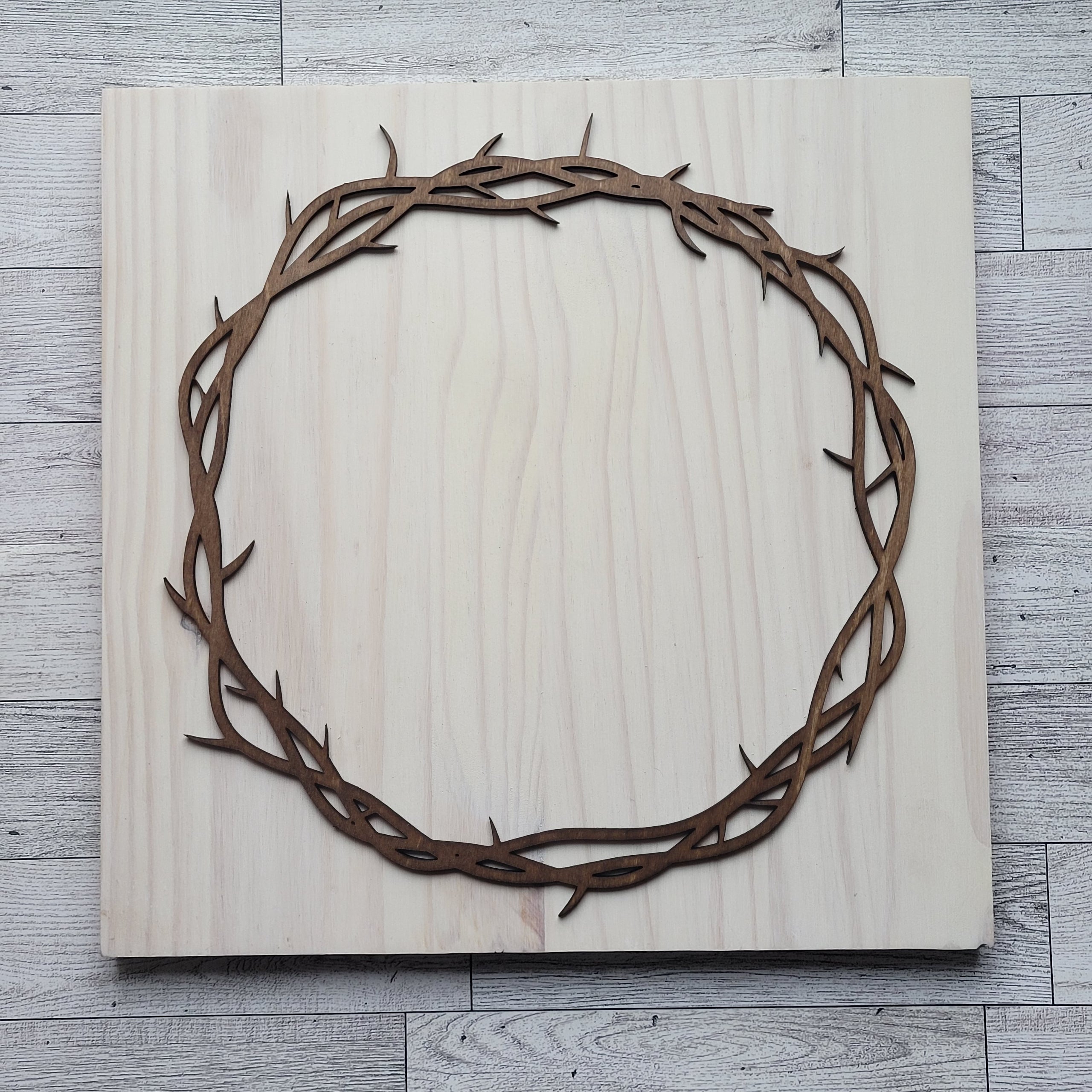 Layered Crown of Thorns - Laser Cut Layered Wood Art | The Aspen Owl